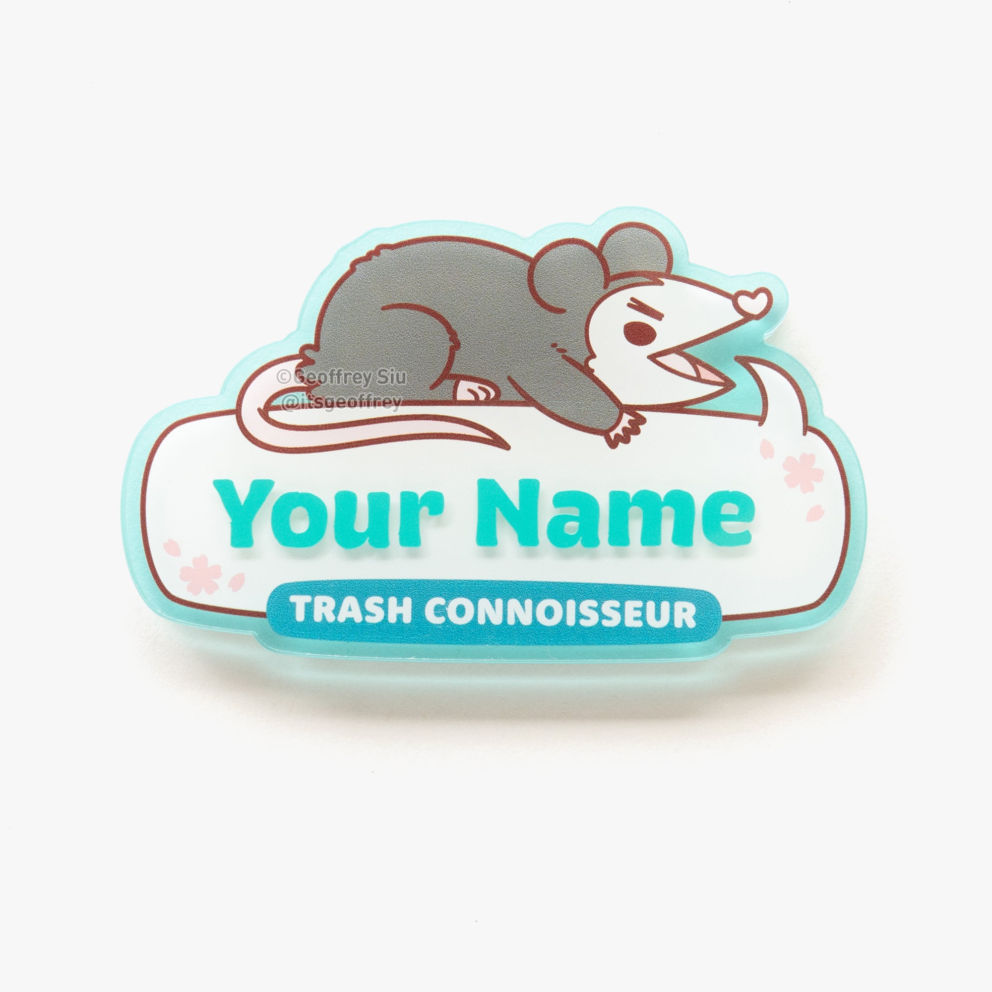 Personalized Cherry 'Possum Name Tag (Limited Edition) – Geoffrey Siu ...
