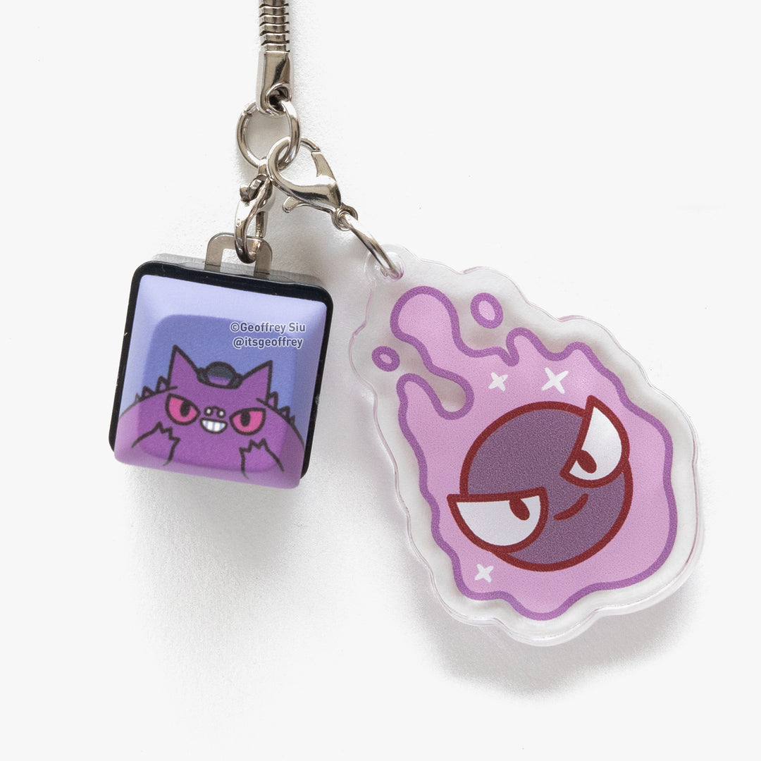 Gengarious Clicky Keychain – Geoffrey Siu Art LLC