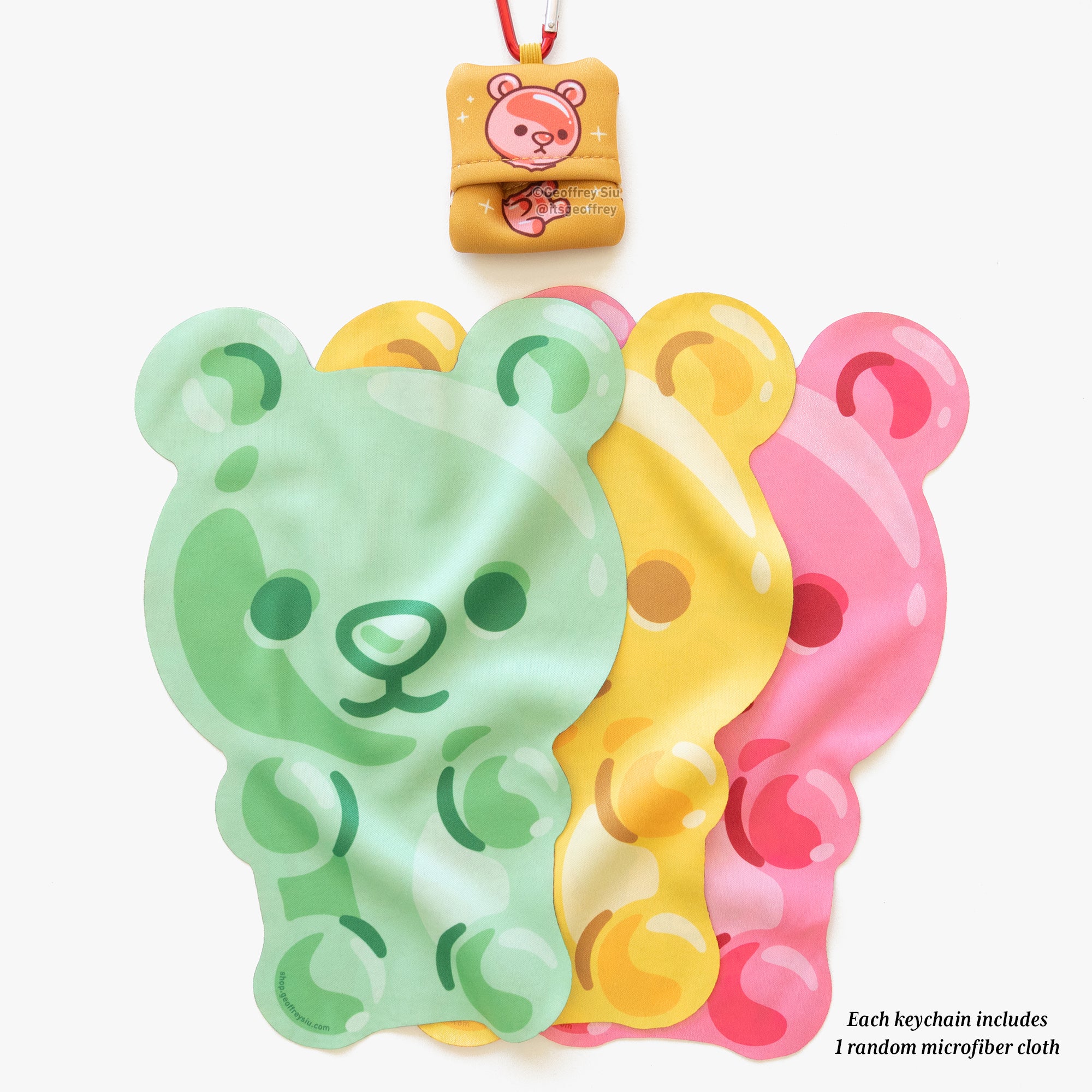 Gummy Bear Microfiber Cloth Keychain – Geoffrey Siu Art LLC