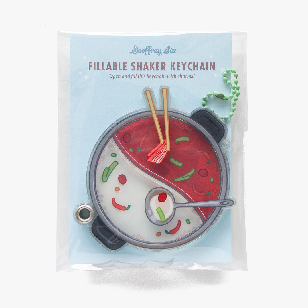 Hot Pot Fillable Shaker Keychain (3.625") – Geoffrey Siu Art LLC